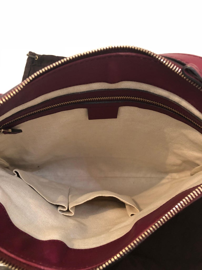 Gucci Guccissima Vintage Monogram Red Leather Crossbody Bag at 1stDibs