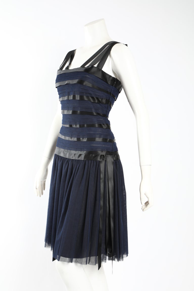 Chanel Runway Ribbon Cocktail Dress For Sale at 1stDibs | chanel ...