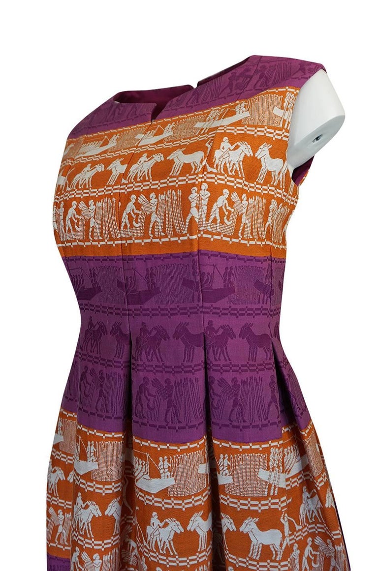 Richard Tam Jon Mandl Unusual Brocade Print Dress, 1960s at 1stDibs ...