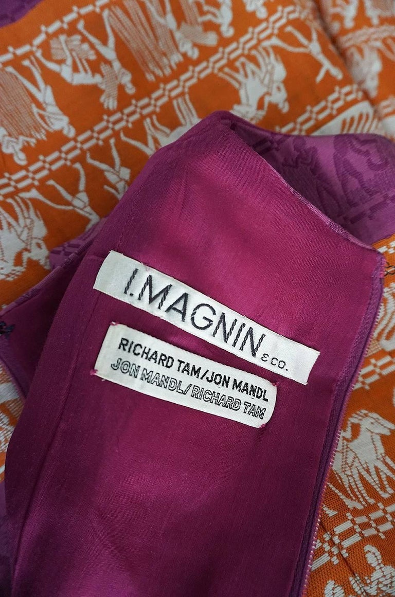 Richard Tam Jon Mandl Unusual Brocade Print Dress, 1960s at 1stDibs ...