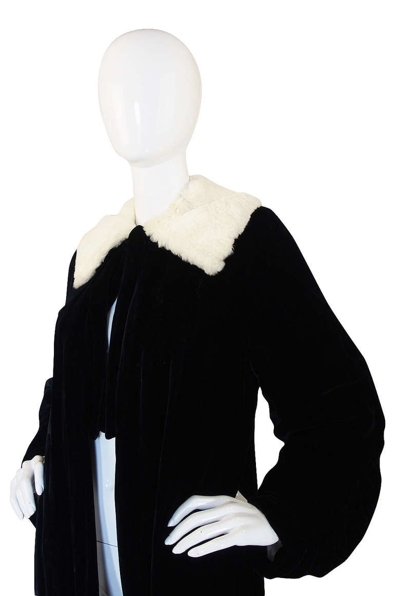 1920s Velvet and Ermine Flapper Coat or Jacket at 1stDibs