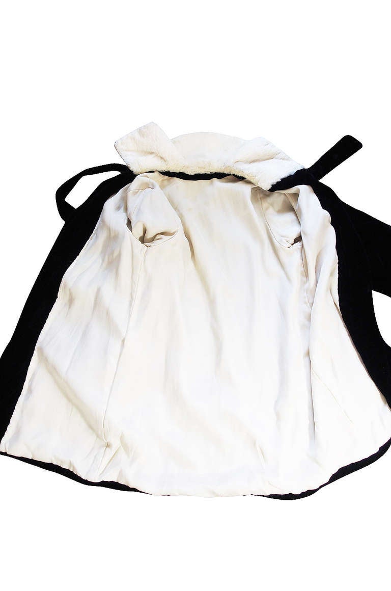 1920s Velvet and Ermine Flapper Coat or Jacket at 1stDibs