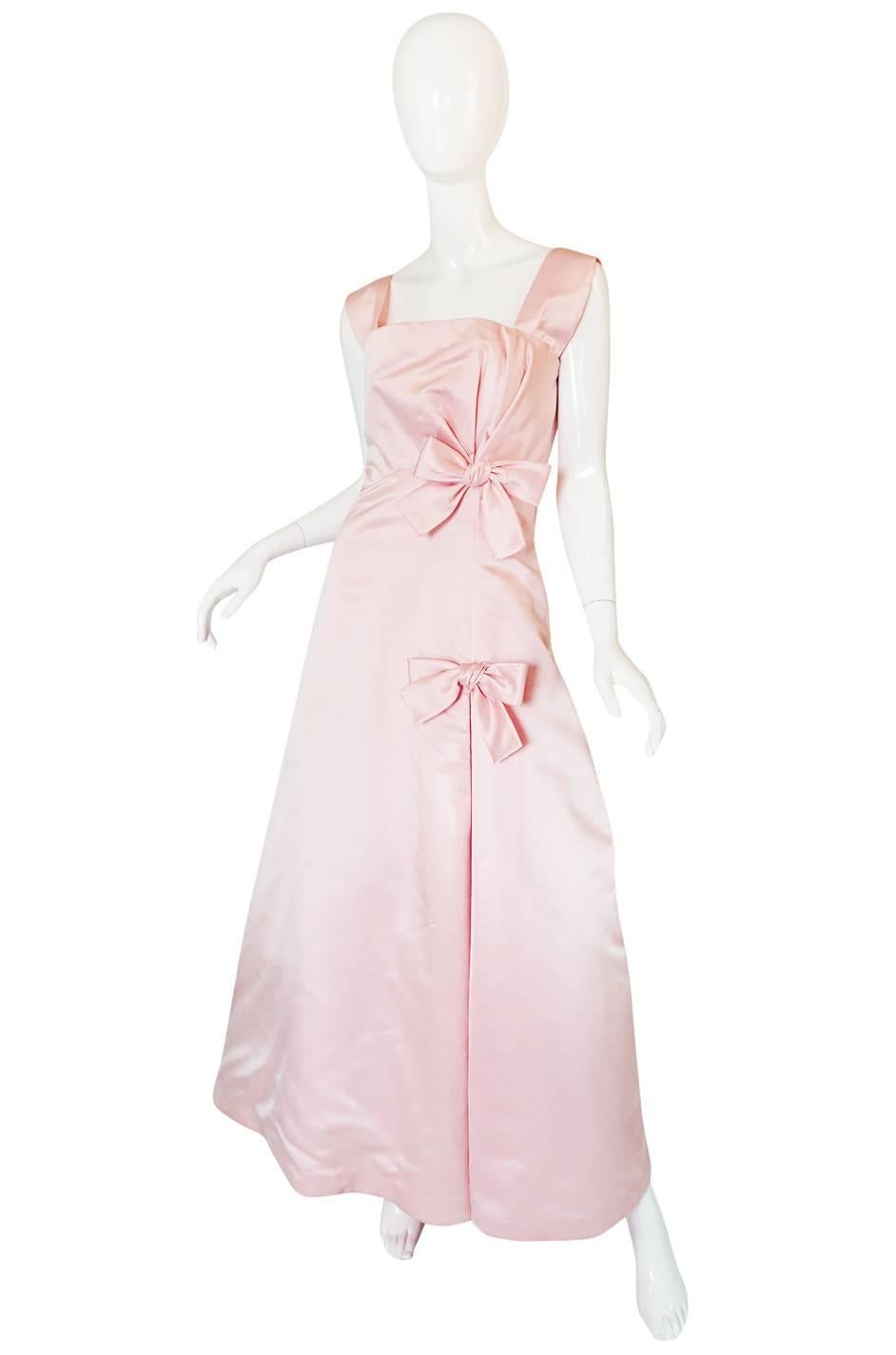 Romantic 1980s Pink Arnold Scaasi Boutique Bow Gown at 1stDibs
