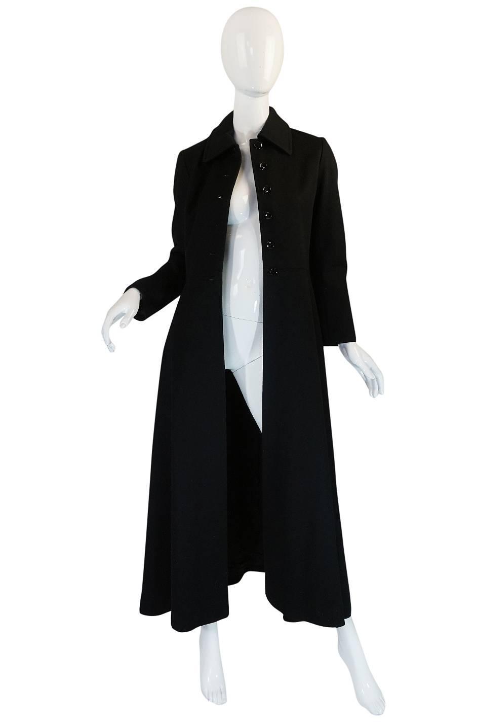 1970s Documented Yves Saint Laurent "Coachman" Coat at 1stdibs