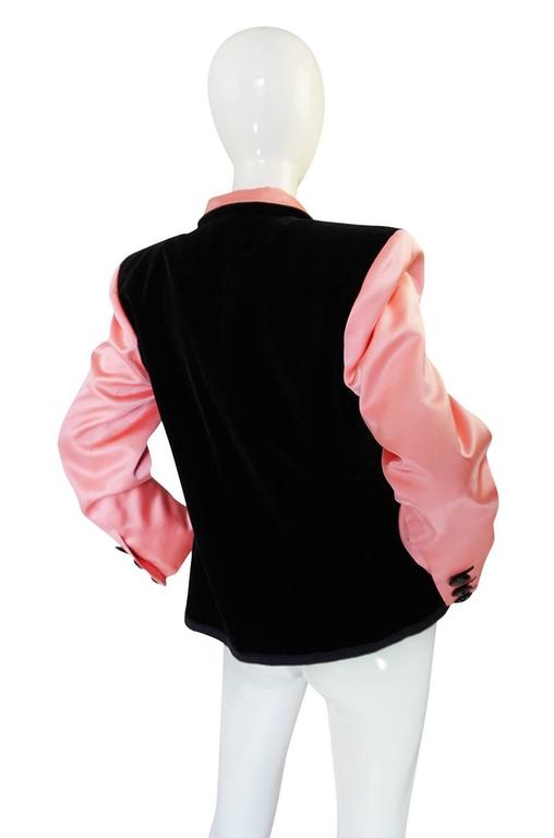 1988 Yves Saint Laurent Pink Color Block Jacket at 1stDibs