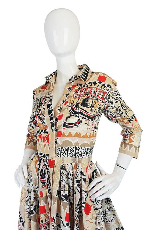 S/S 2004 Prada Runway Postcard Print Cotton Dress at 1stDibs | prada ...