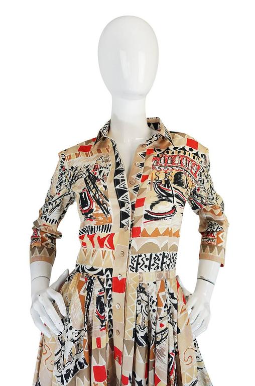 S/S 2004 Prada Runway Postcard Print Cotton Dress at 1stDibs | prada ...