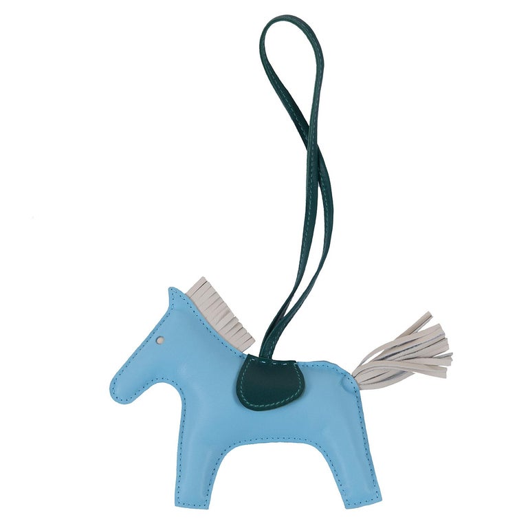 Hermes Rodeo Horse Tricolour 12cm MM Lamb Milo Leather Bag Charm For ...