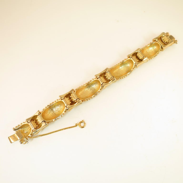 Marcel Boucher Gilded Nailhead Parure, Necklace, Bracelet, Earrings ...