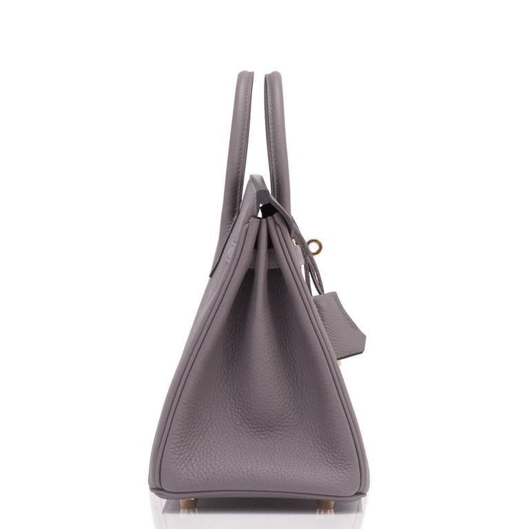 Hermes Etain Baby Birkin 25cm Togo Tin Grey Gold Hardware Darling at ...