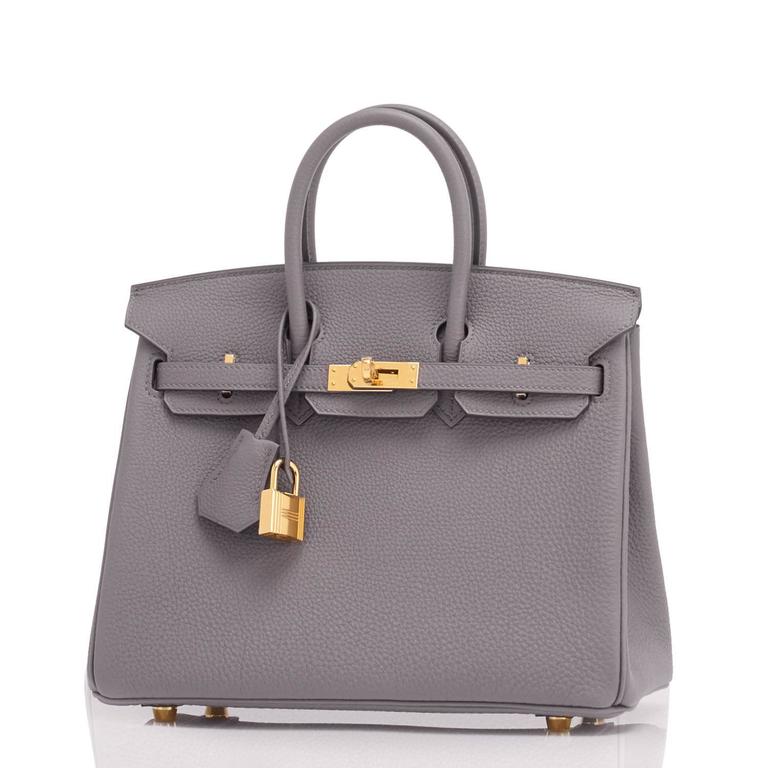 Hermes Etain Baby Birkin 25cm Togo Tin Grey Gold Hardware Darling at ...