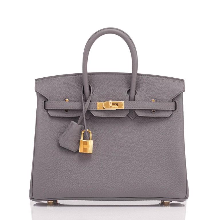 Hermes Etain Baby Birkin 25cm Togo Tin Grey Gold Hardware Darling at ...