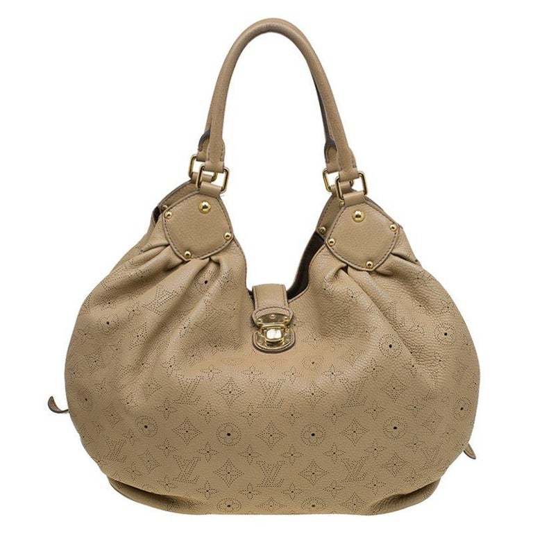 Louis Vuitton Biscuit Monogram Mahina Leather L Bag at 1stdibs