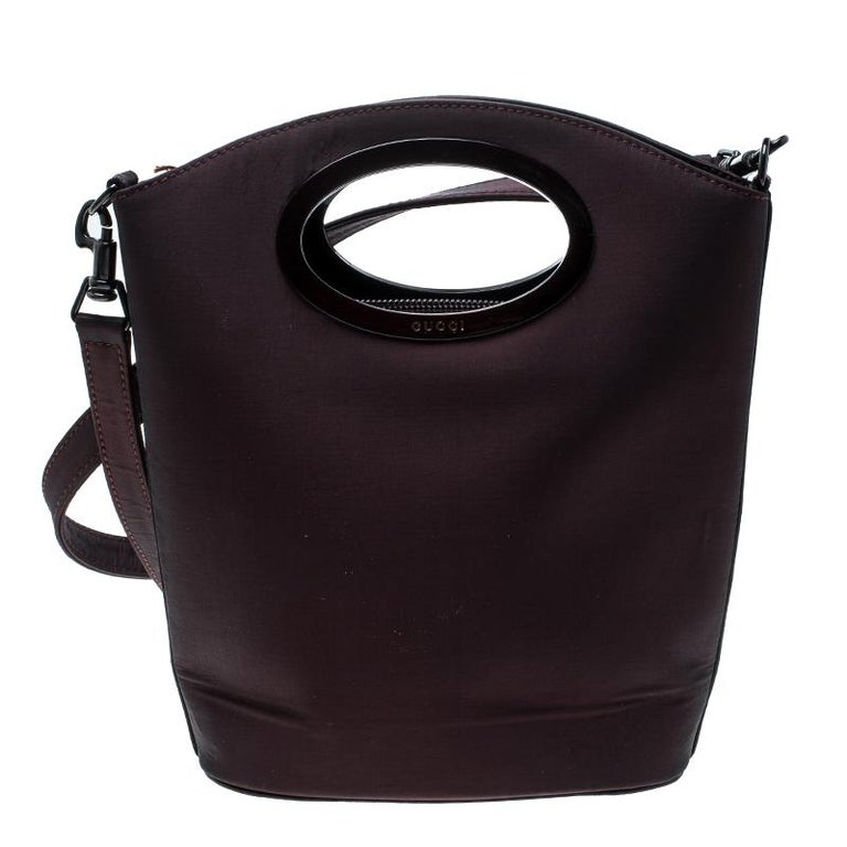 Gucci Maroon Fabric Vintage Shoulder Bag at 1stDibs