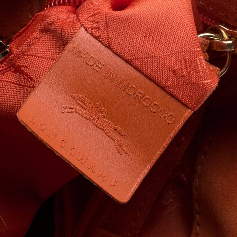 Longchamp Orange Leather and Suede Penelope Fantaisie Tote at 1stDibs ...