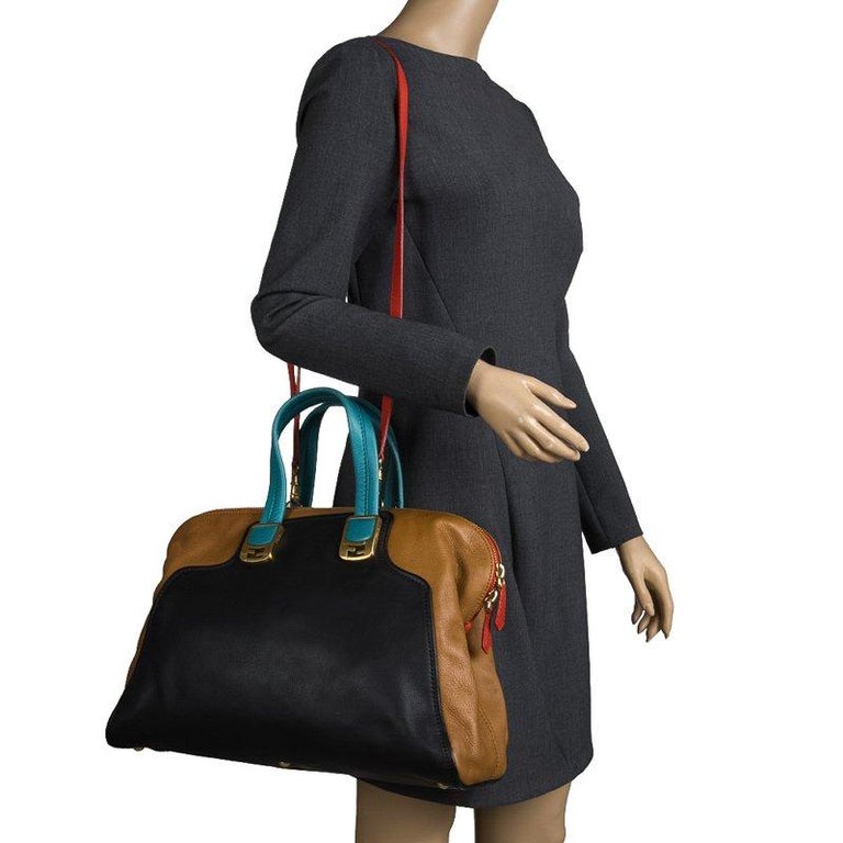 Fendi Tri Color Leather Large Chameleon Satchel at 1stDibs