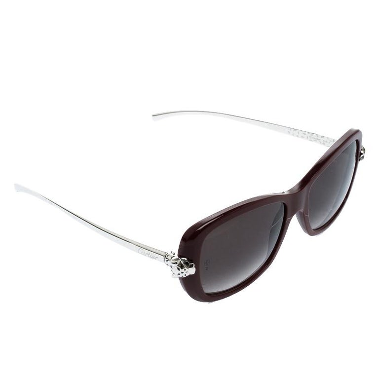 Cartier Red Panthère De Cartier Sunglasses at 1stDibs