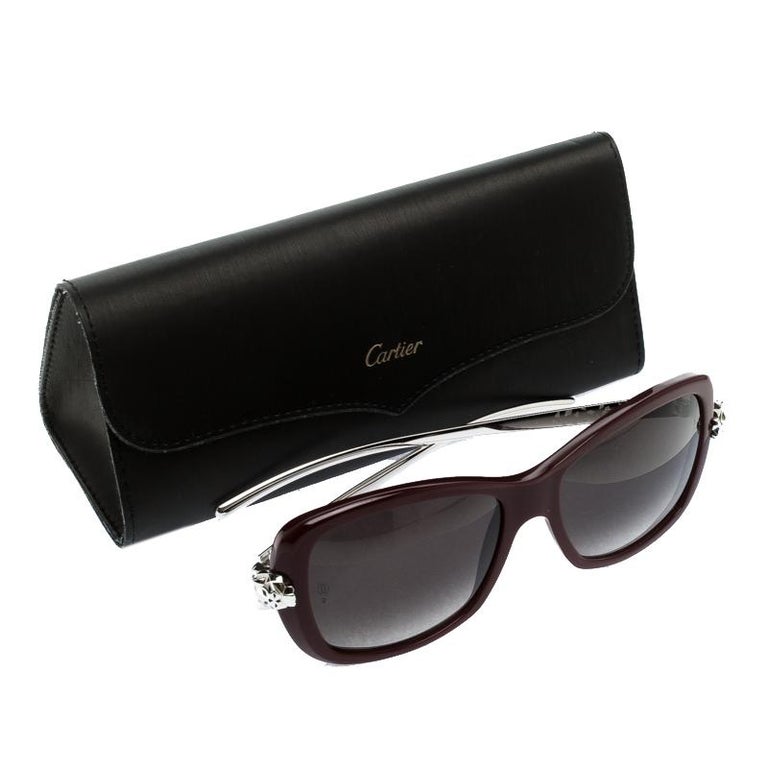 Cartier Red Panthère De Cartier Sunglasses at 1stDibs