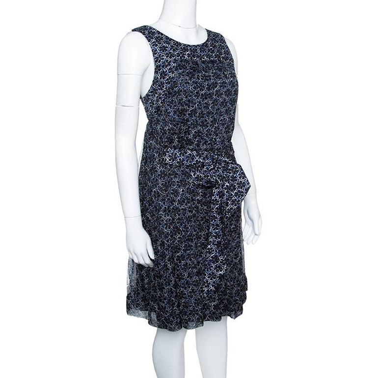 Chanel Black Camelia Printed Silk Belted Romper M For Sale at 1stDibs