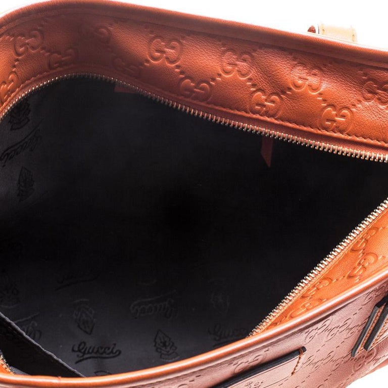 Gucci Orange Guccissima Leather Tote at 1stDibs