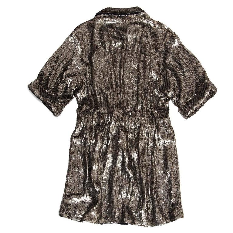 Phillip Lim Silver Sequin Dress Coat For Sale at 1stDibs | sequin coat ...