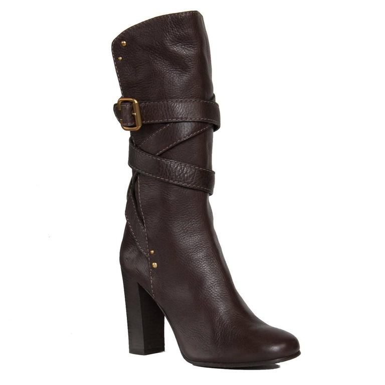 Chloe' Chocolate Brown Boots For Sale at 1stDibs