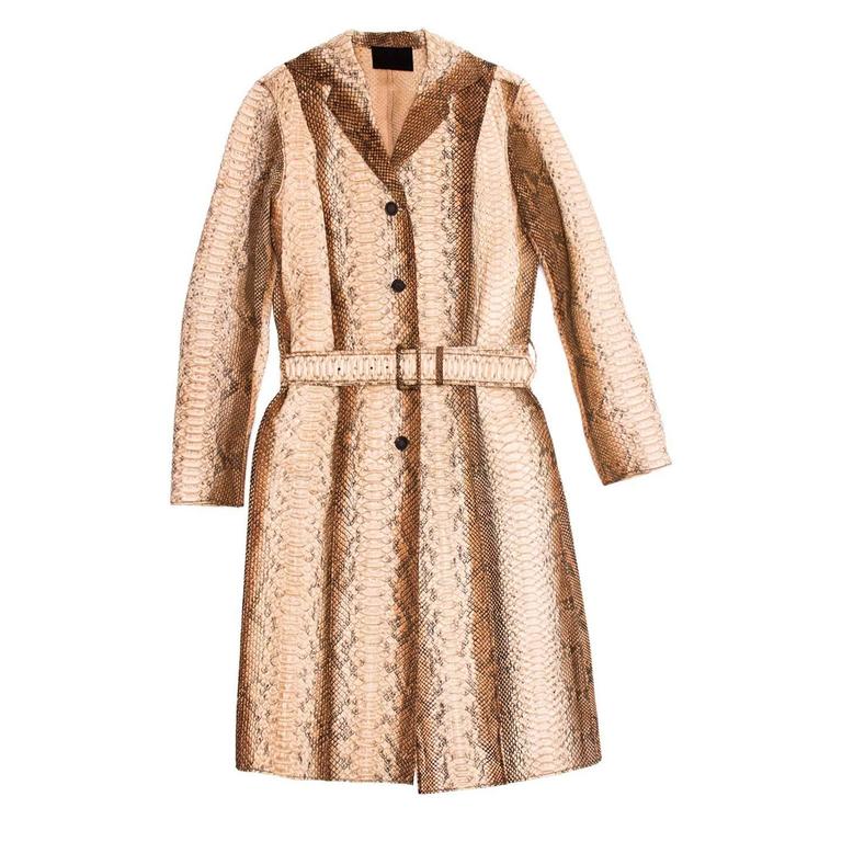 Prada Python Trench Style Coat For Sale at 1stDibs | python coat