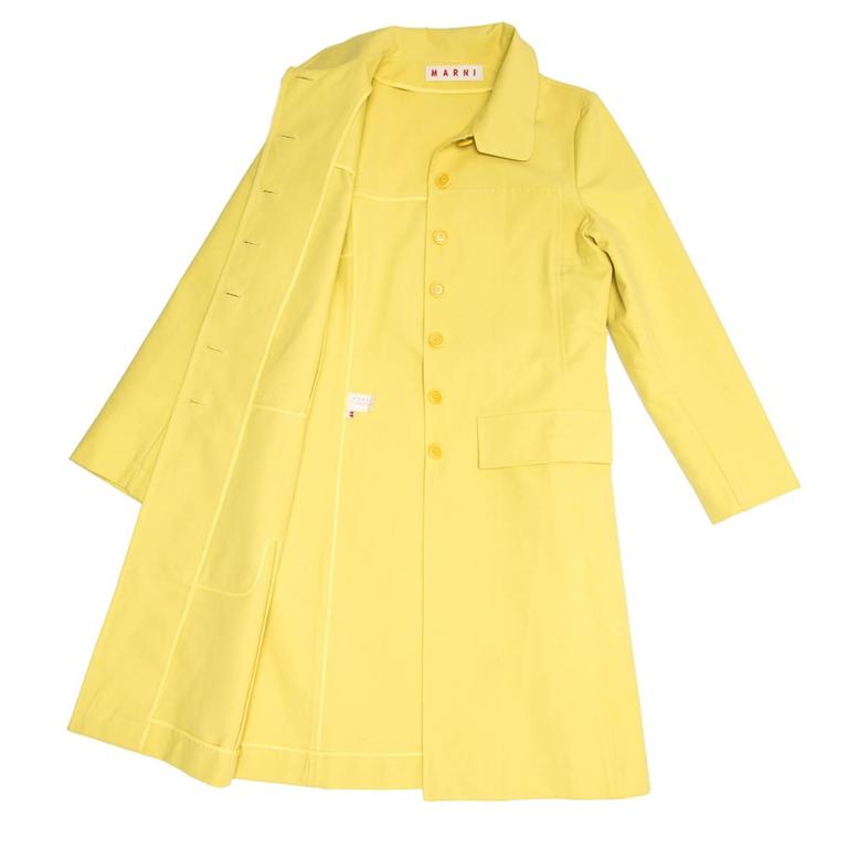 Marni Yellow Rain Coat For Sale at 1stDibs