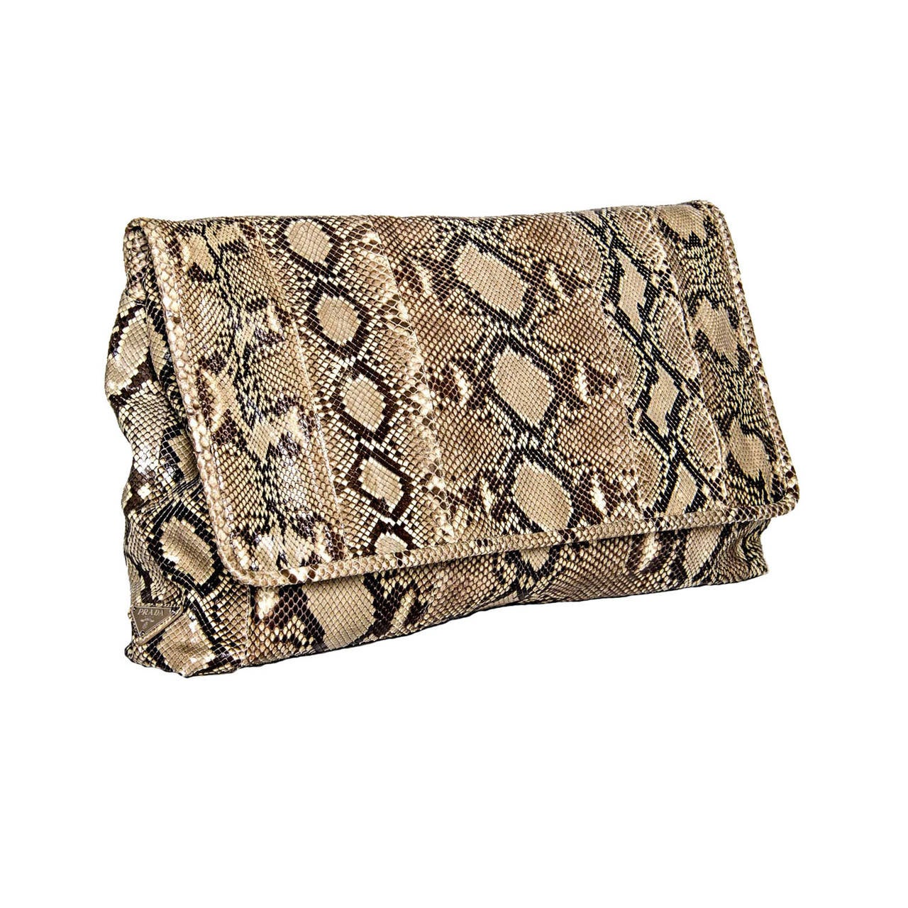 Prada Bag Python Large Clutch For Sale at 1stDibs | python clutch purse ...