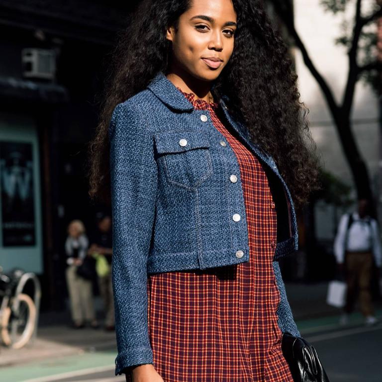 Chanel Indigo Wool Short Trucker Style Jacket For Sale at 1stDibs ...