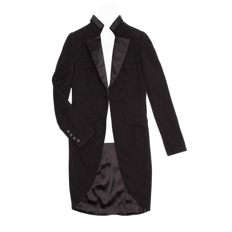 Chanel Black Tuxedo Jacket With Tails For Sale at 1stDibs | chanel ...