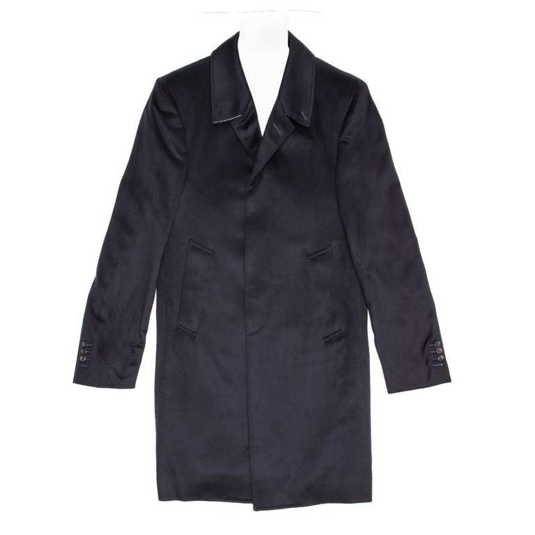 Thom Browne Midnight Blue Cashmere Men's Coat at 1stDibs