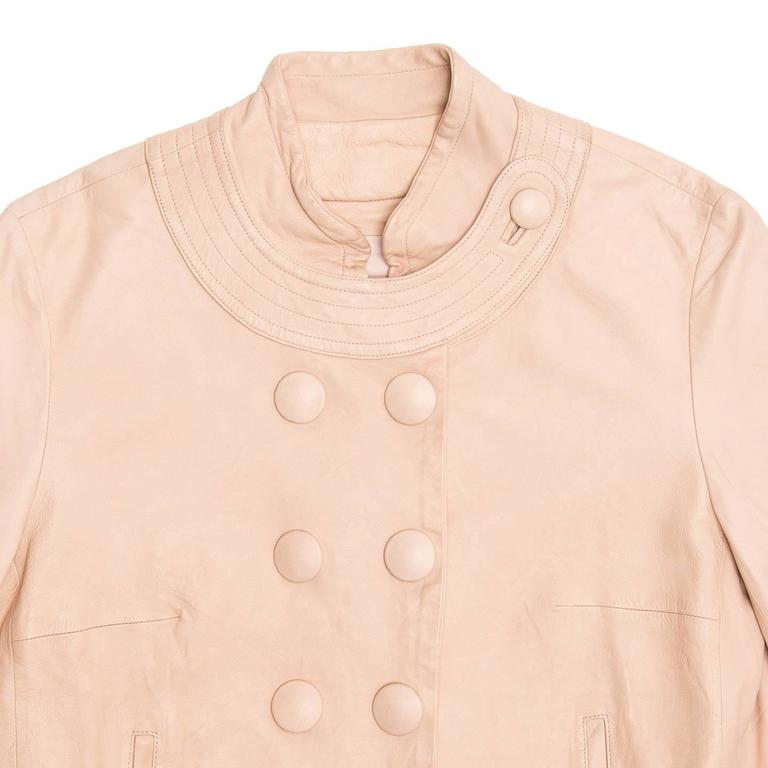 Chloe' Pale Pink Leather Jacket For Sale at 1stDibs | pale pink jackets