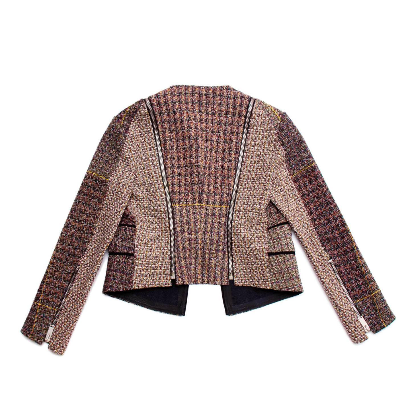 Celine Multicolor Wool Cropped Jacket For Sale at 1stdibs