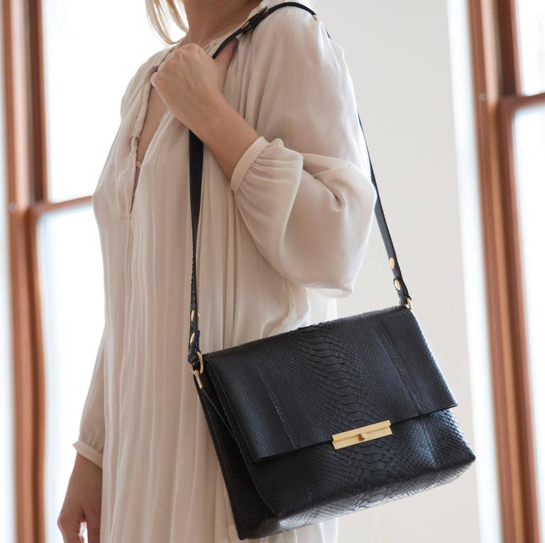 Celine Black Snake Skin Bag at 1stDibs | black snake print bag, black ...