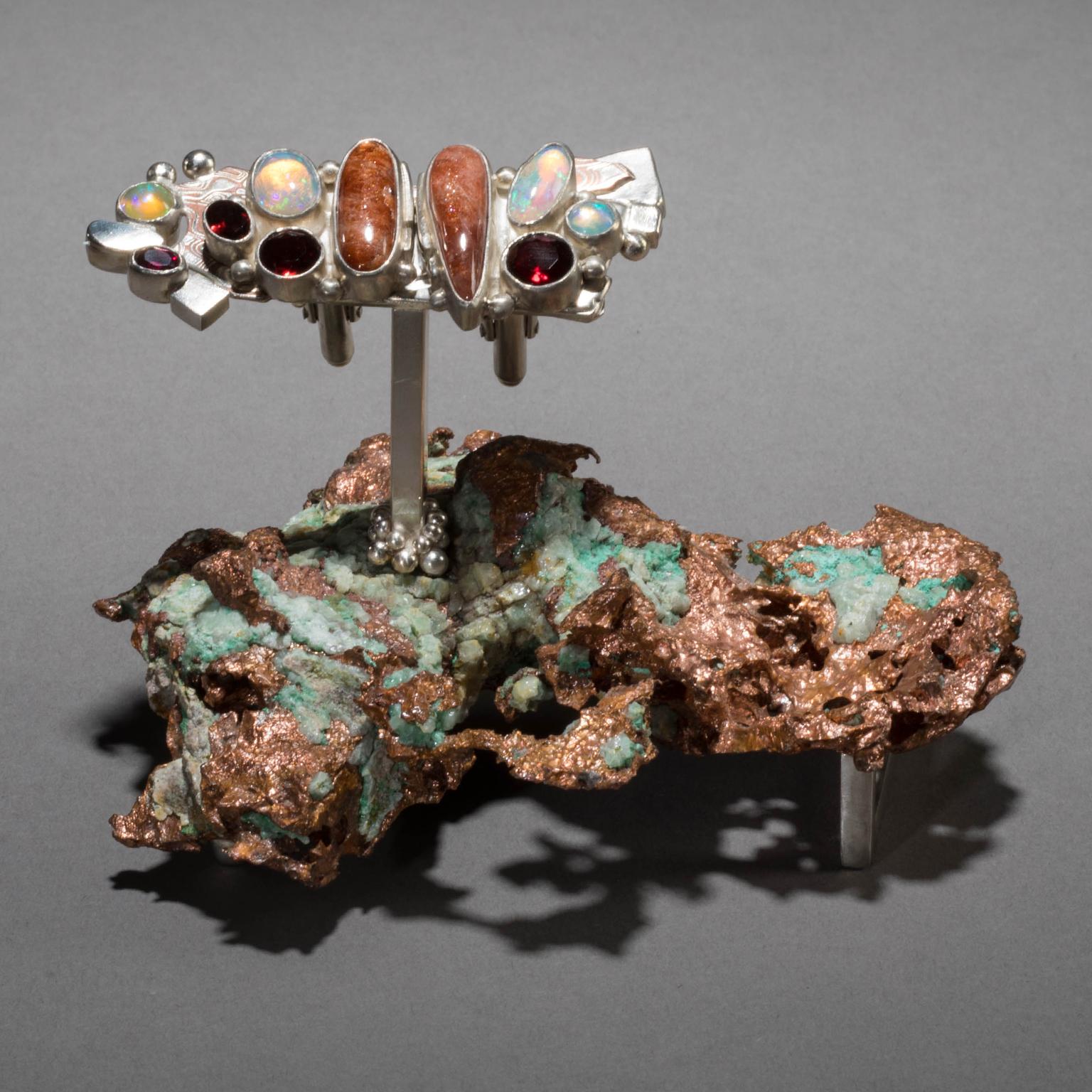 Studio Greytak 'Sunstone Cufflinks On Native Copper' With Opal and ...