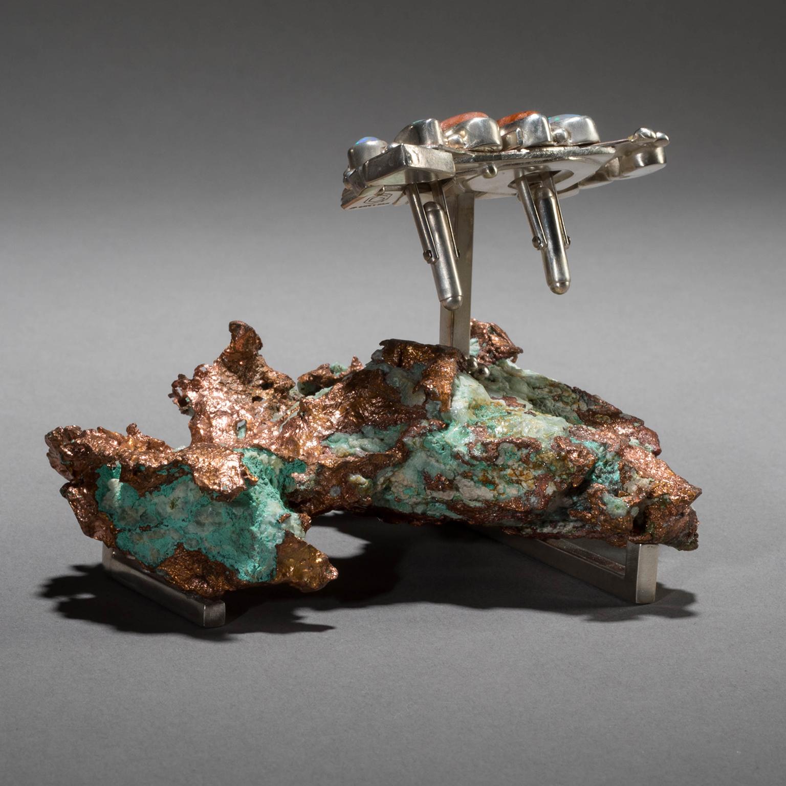 Studio Greytak 'Sunstone Cufflinks On Native Copper' With Opal and ...