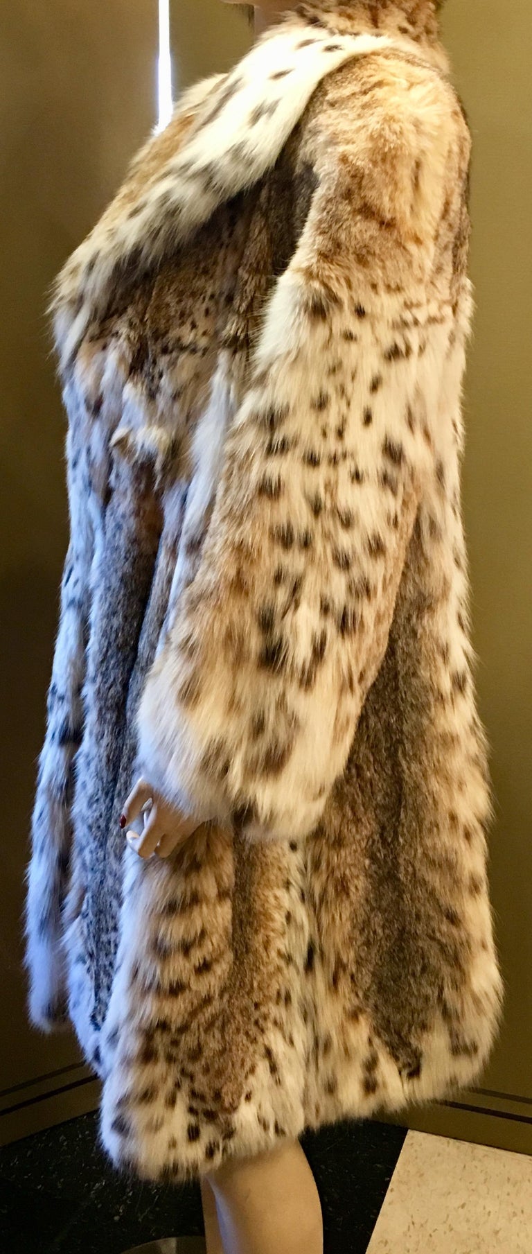 Sexy Natural Spotted Lynx 3 Quarter Length Ultra Soft High Fashion Fur ...