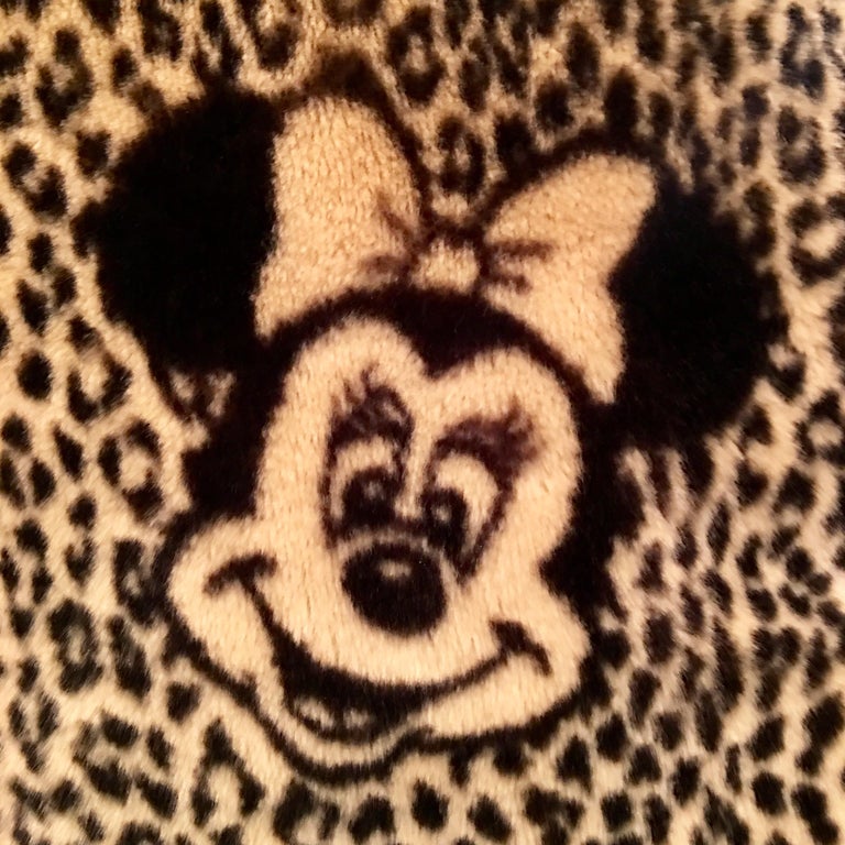 Year of the Rat Disney Mickey and Minnie Mouse Full Length Leopard Faux ...