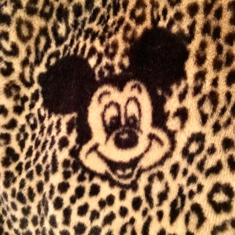 Year of the Rat Disney Mickey and Minnie Mouse Full Length Leopard Faux ...