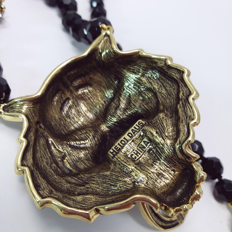 Heidi Daus Animal Magic Tiger Demi Parure Beaded Necklace and Clip on ...