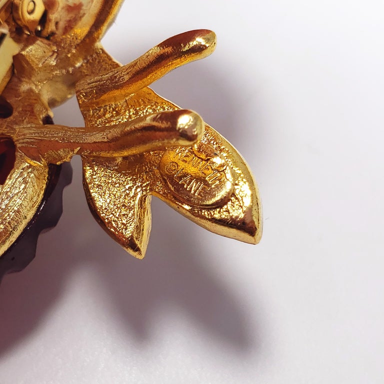 KJL Kenneth Jay Lane Wasp Fly Insect Pin Brooch w Faceted and Carved ...