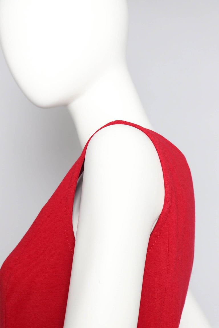 A 60s Vintage Pierre Cardin Red Space Age Dress at 1stDibs | red cardin ...