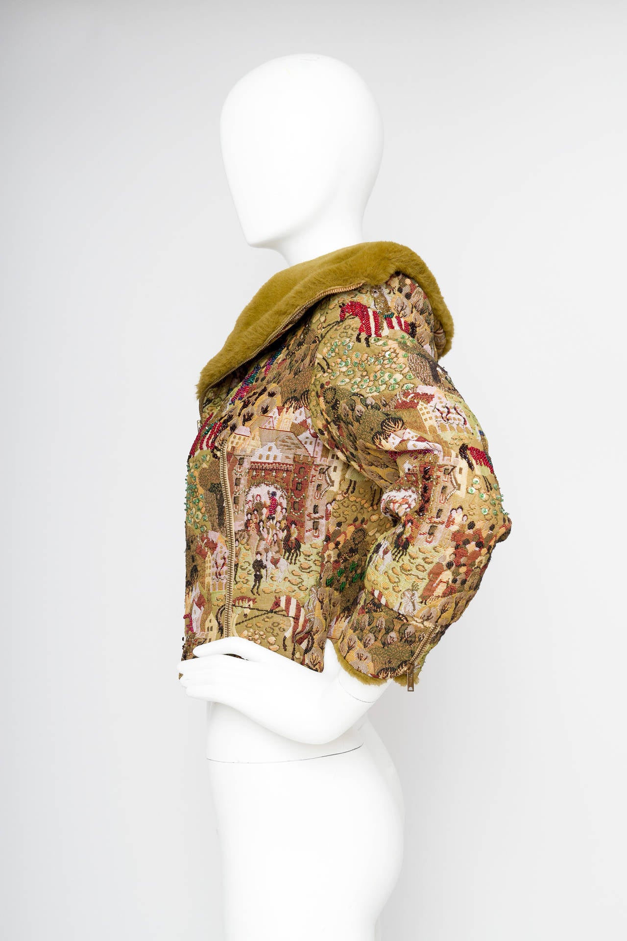 1950s Embroidered Avant Garde Tapestry Jacket by Lilli Ann at 1stDibs
