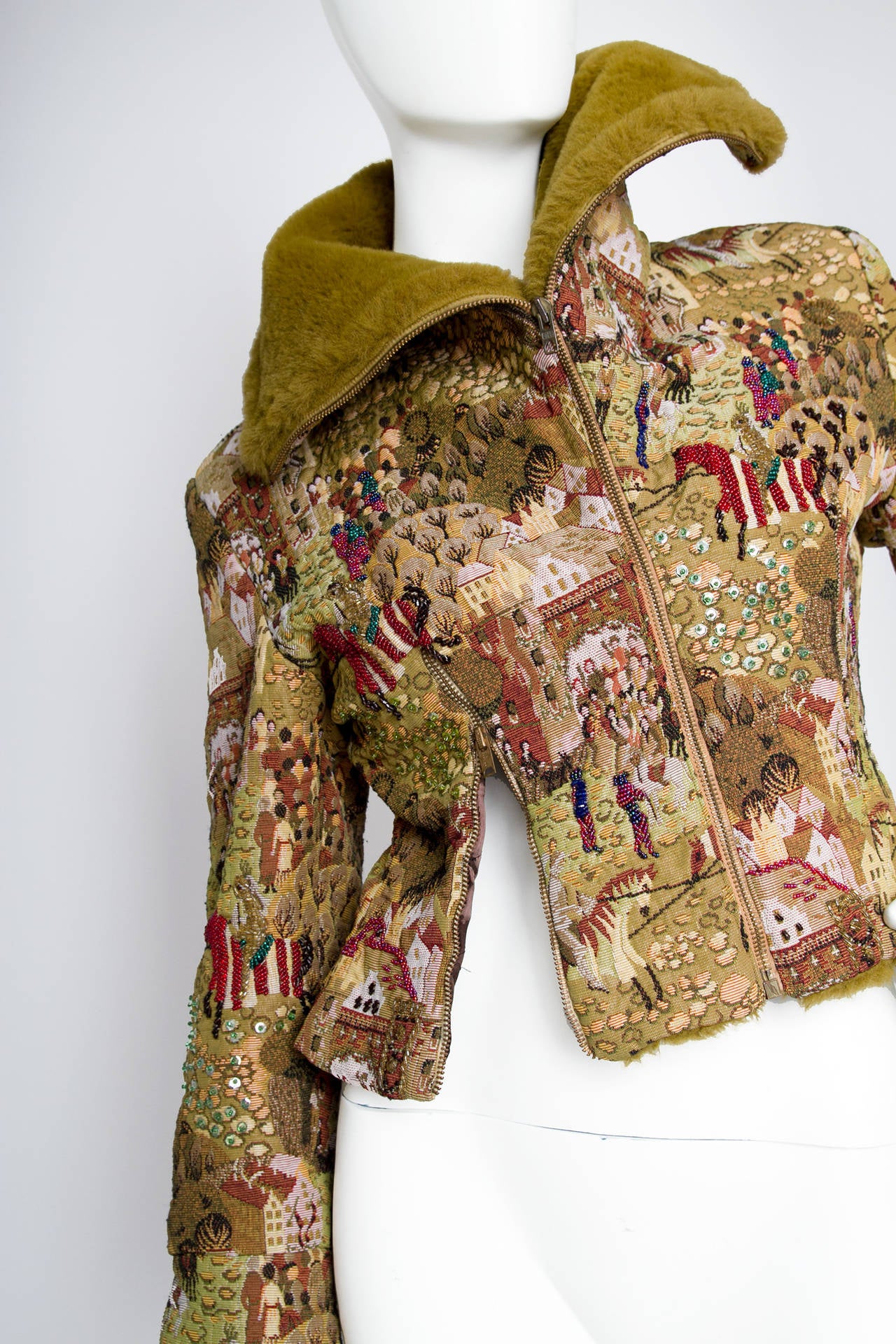 1950s Embroidered Avant Garde Tapestry Jacket by Lilli Ann at 1stDibs