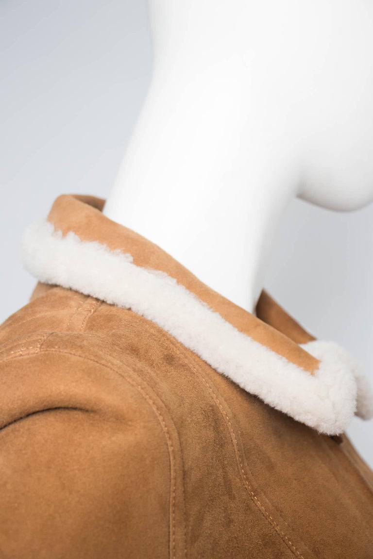 A 1990s Vintage Chanel Brown Shearling Jacket at 1stDibs | chanel ...