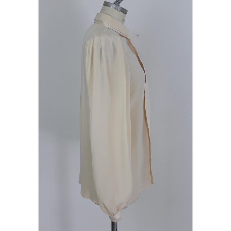 Pancaldi Shirt Silk Vintage Beige, 1990s at 1stDibs