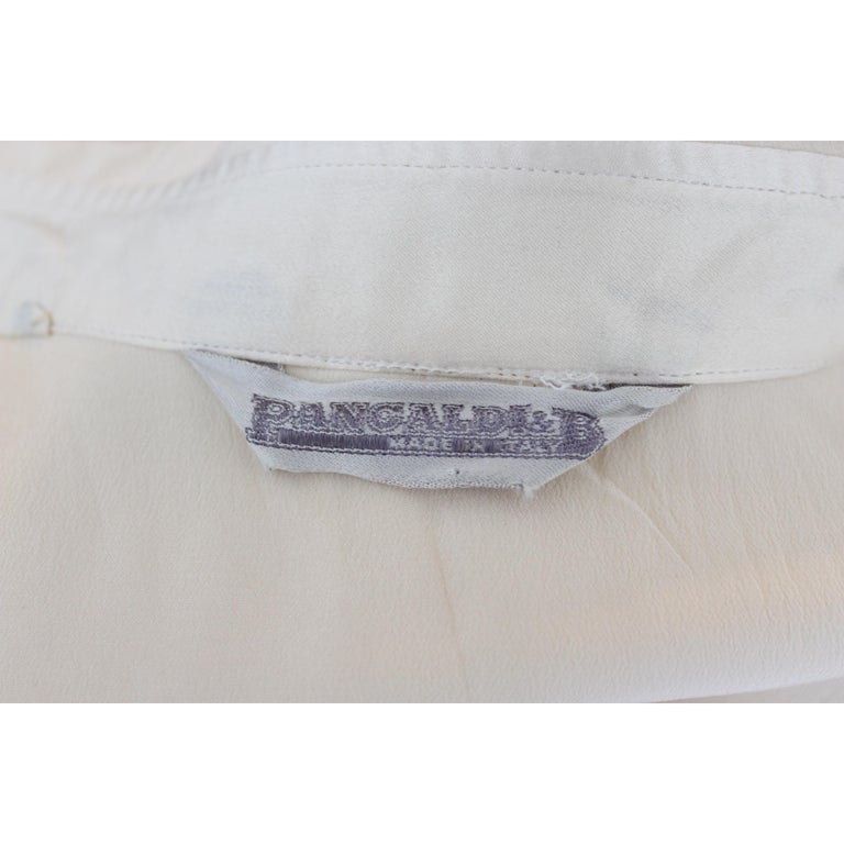 Pancaldi Shirt Silk Vintage Beige, 1990s at 1stDibs