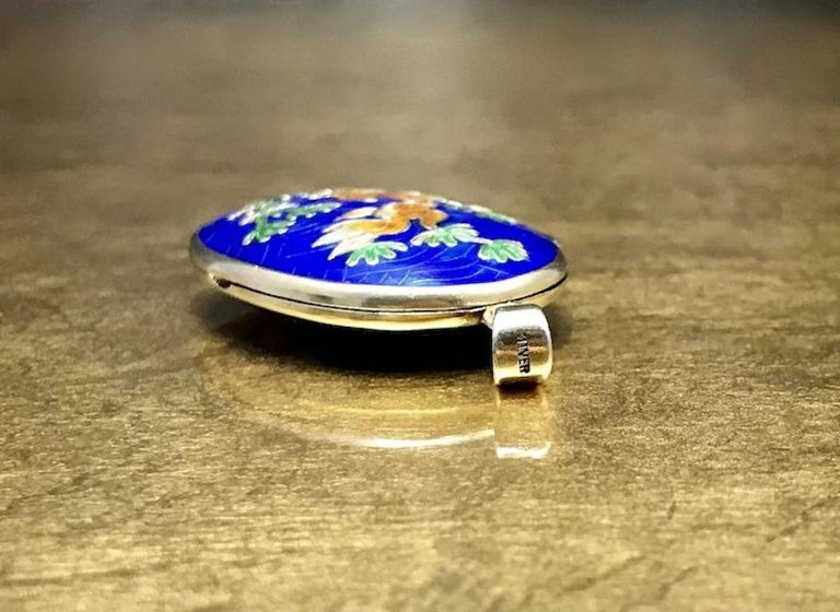 Antique 1900s Asian Cloisonne Koi Fish Gilded Sterling Silver Necklace ...