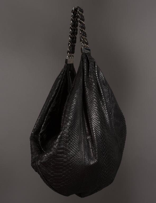Chanel Large Black King Python Hobo Bag, c. 2007 at 1stDibs | large ...